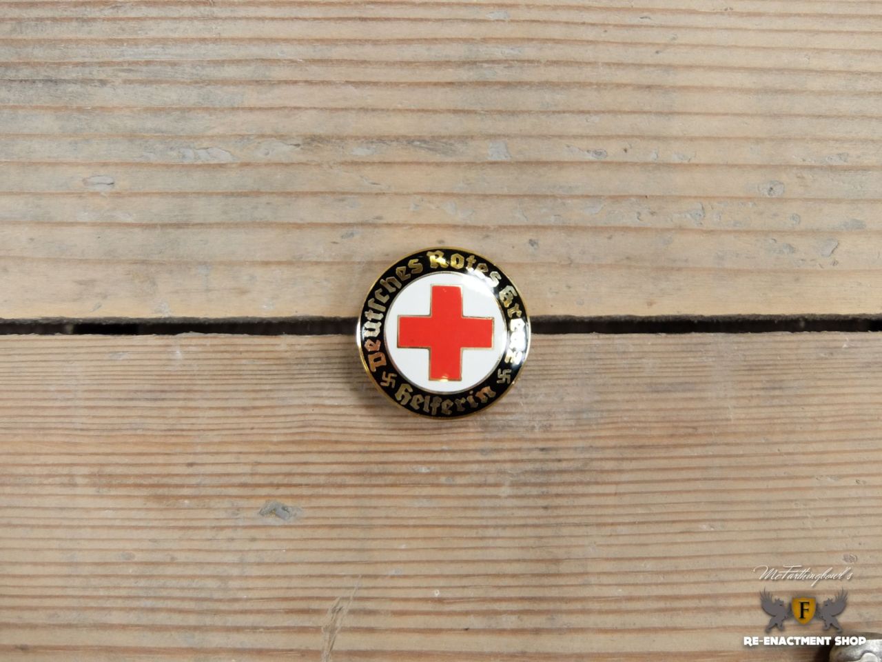 German Red Cross (DRK) Helferin Pin badge - Re-enactment Shop